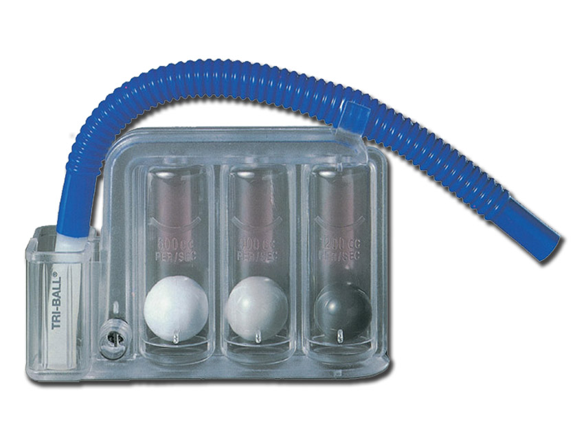 TRI-BALL RESPIRATORY EXERCISER